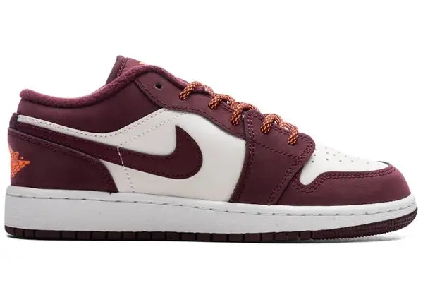 JORDAN 1 Low Sneakers - Phantom/night Maroon/total Orange