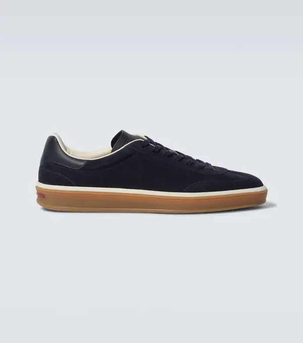 Loro Piana Tennis Walk Suede Sneakers - Blue