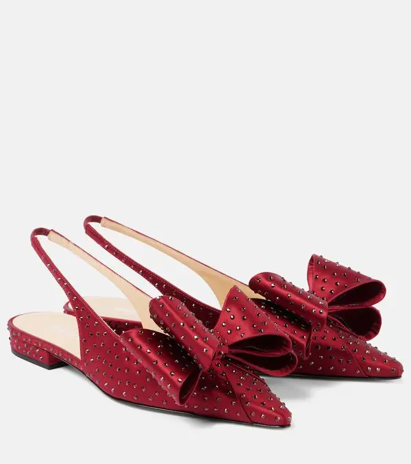 Mach & Mach Le Cadeau Embellished Slingback Flats