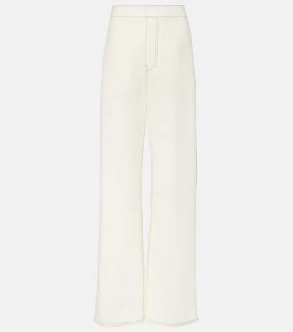 Alaïa High-rise Wide-leg Pants - White