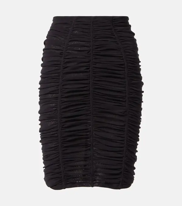 Attico Ruched Jersey Miniskirt