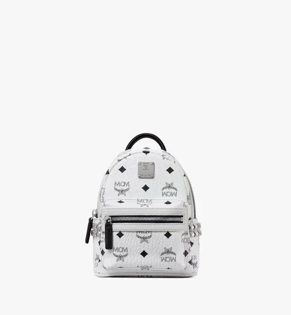 Mcm Visetos Stark Backpack White Editorialist