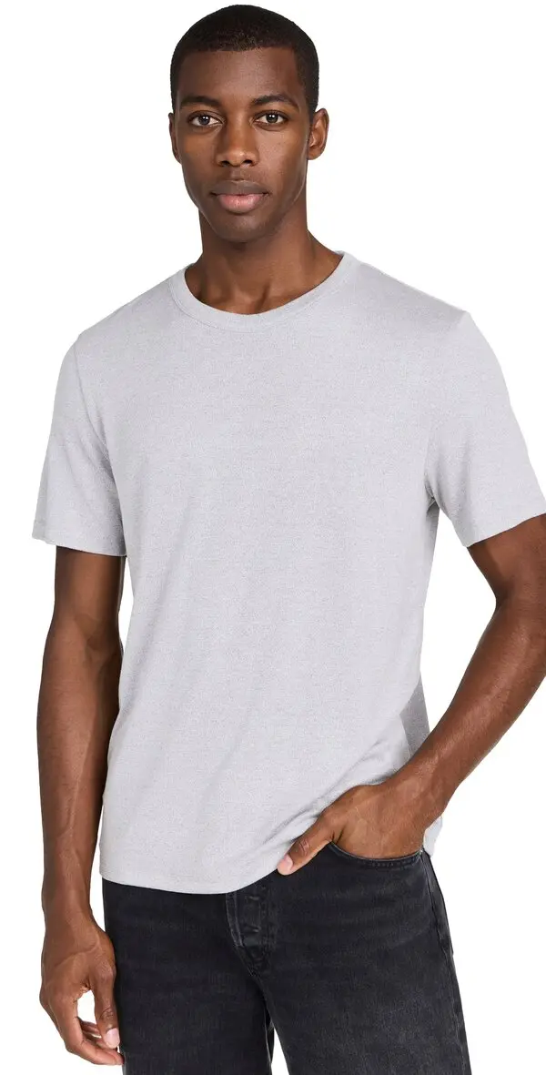 Theory Essential Tee In Anenome Milano - Grey Multi