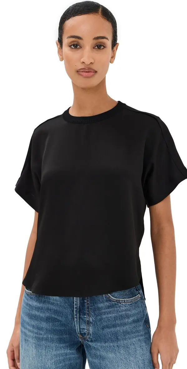 Simkhai Addy Knit-back T-shirt - Black