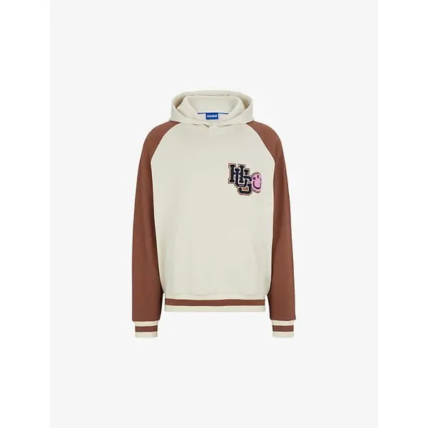 Hugo Boss Logo-patch Relaxed-fit Cotton Hoody