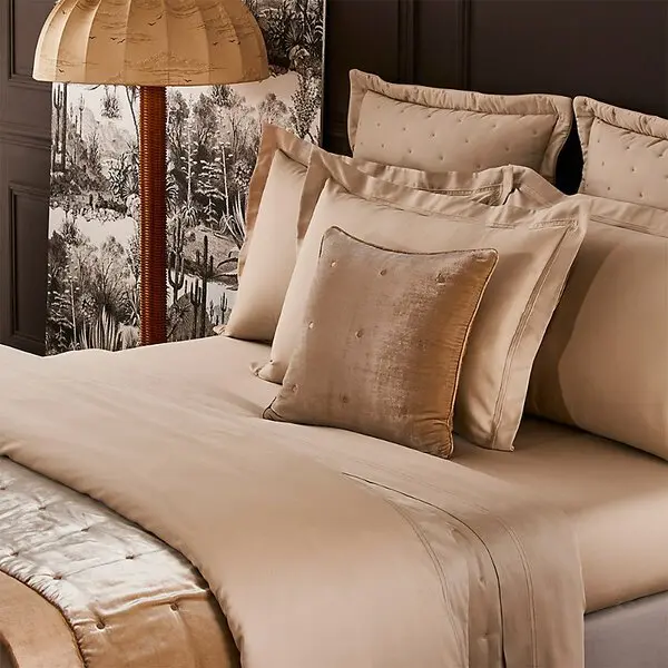 YVES DELORME Triomphe Cotton Flat Sheet - Dune