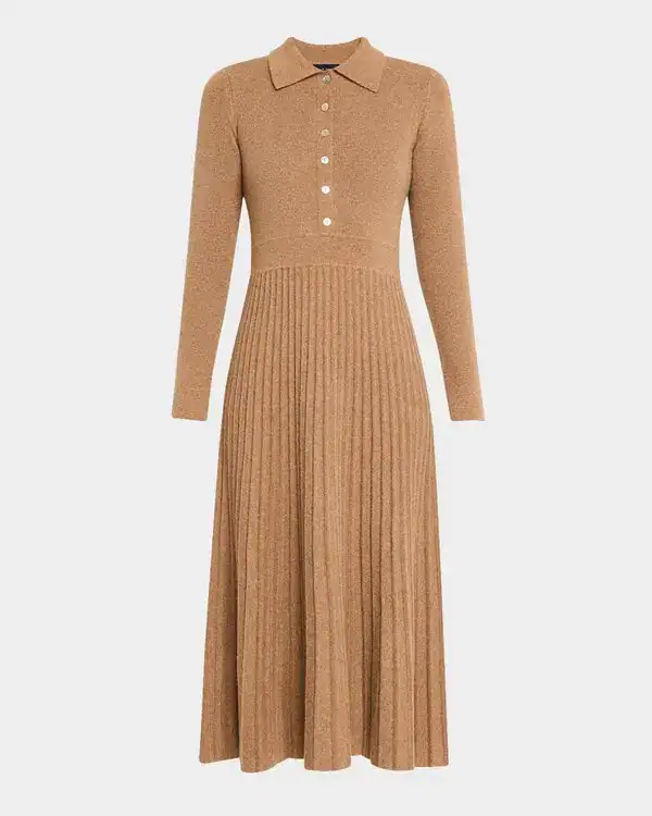 elie tahari pleated midi dress Elie Tahari Women's The Mave Mixed Media Dress - Peacoat Navy
