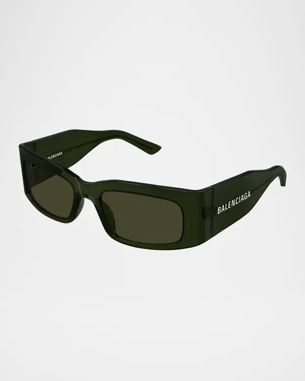 Balenciaga Logo Rectangle Sunglasses