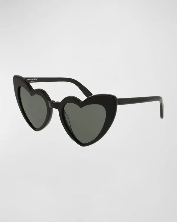 Saint Laurent Black Oversized Heart Sunglasses Saint Laurent SL 181 LouLou 001 Sunglasses - US main image 4