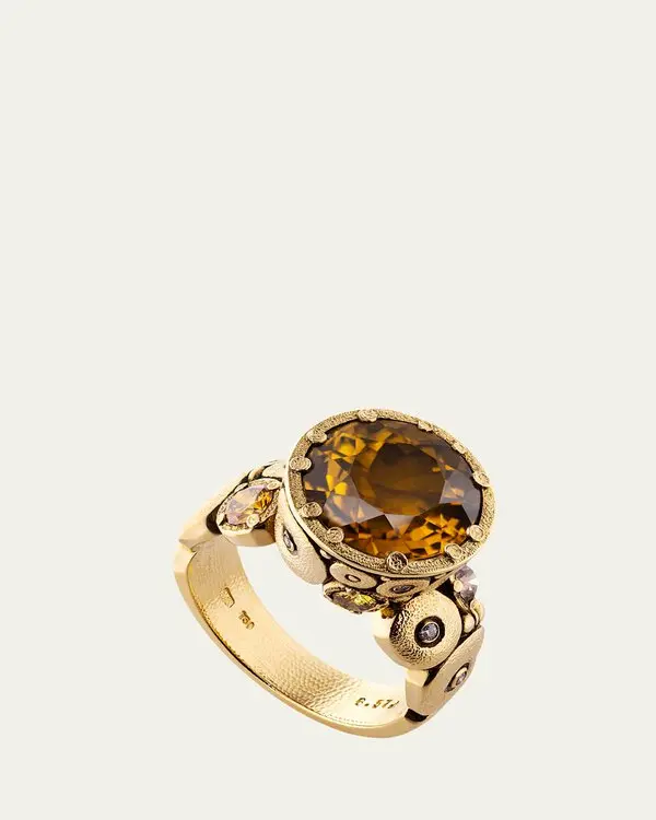 ALEX SEPKUS Orchard Tourmaline And Diamond Ring