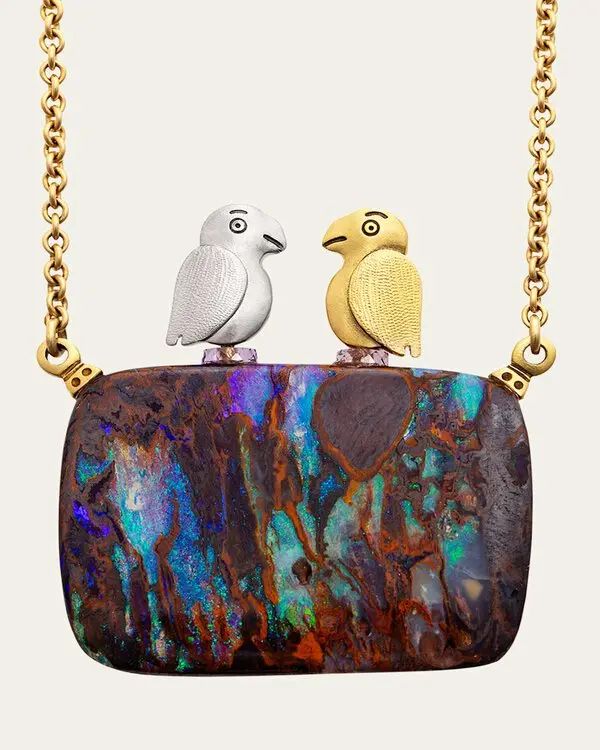 ALEX SEPKUS Fable Animals Boulder Opal Pendant