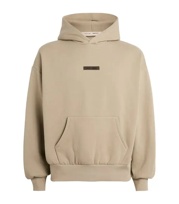 Fear Of God Cotton-blend Logo Hoodie - Grey