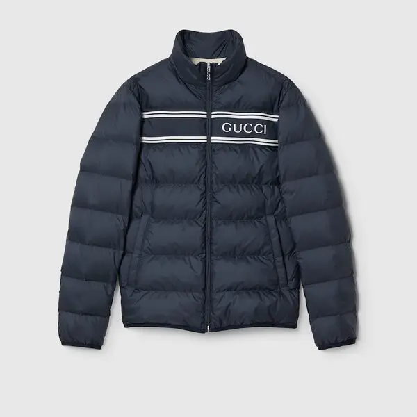 Gucci Nylon Puffer Jacket - Blue