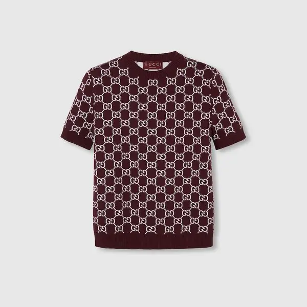 Gucci Reversible Gg Wool Jacquard Top