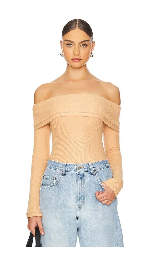 Free People X Intimately Fp Autumn Cozy Bodysuit - Toasted