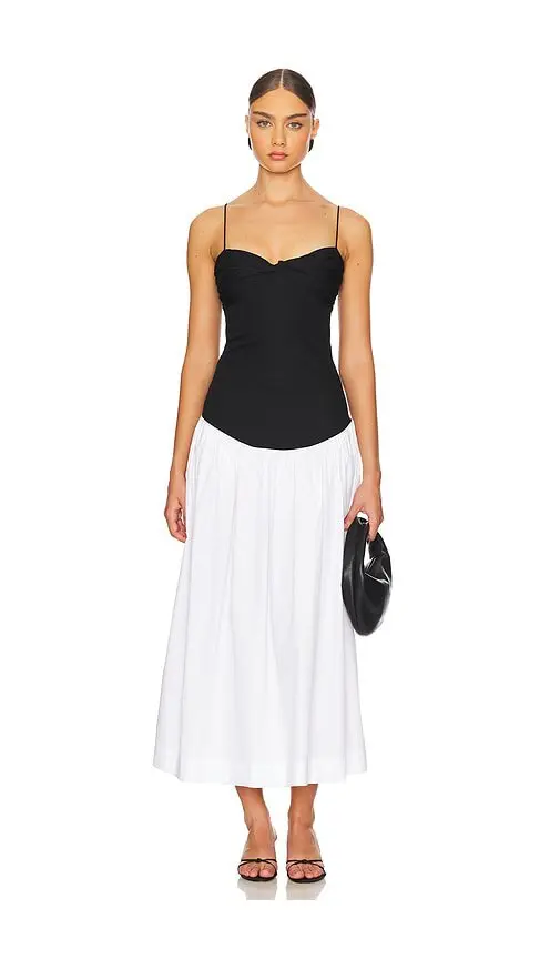 SWF X Drop Waist Dress - Black & White