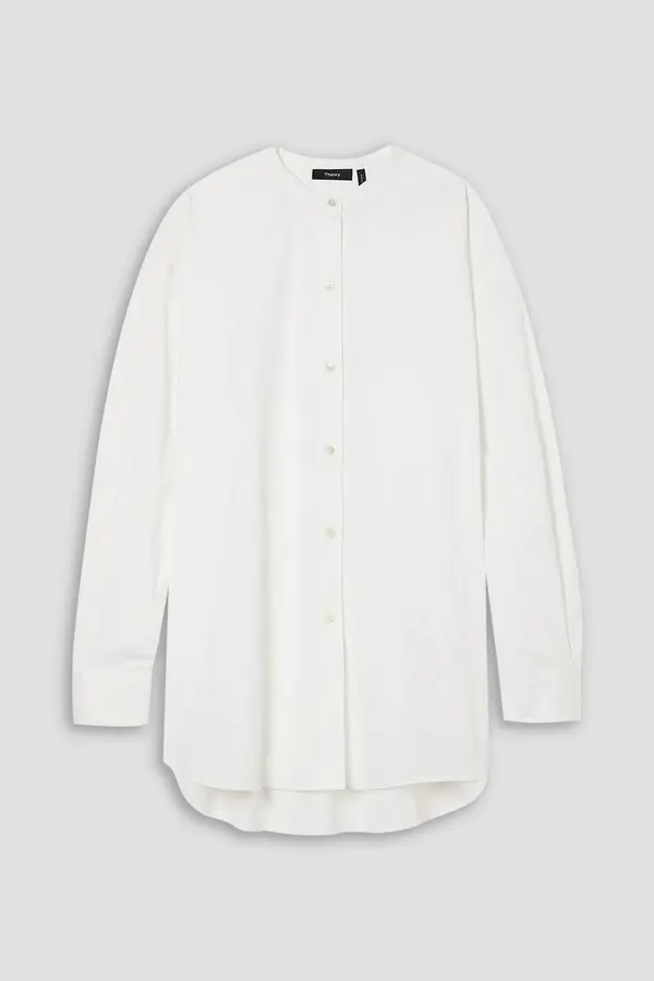 Theory Oversized Cotton-poplin Shirt