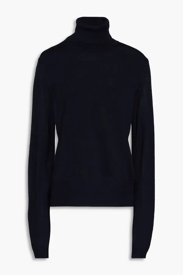 LE17SEPTEMBRE Wool-blend Turtleneck Sweater - Navy