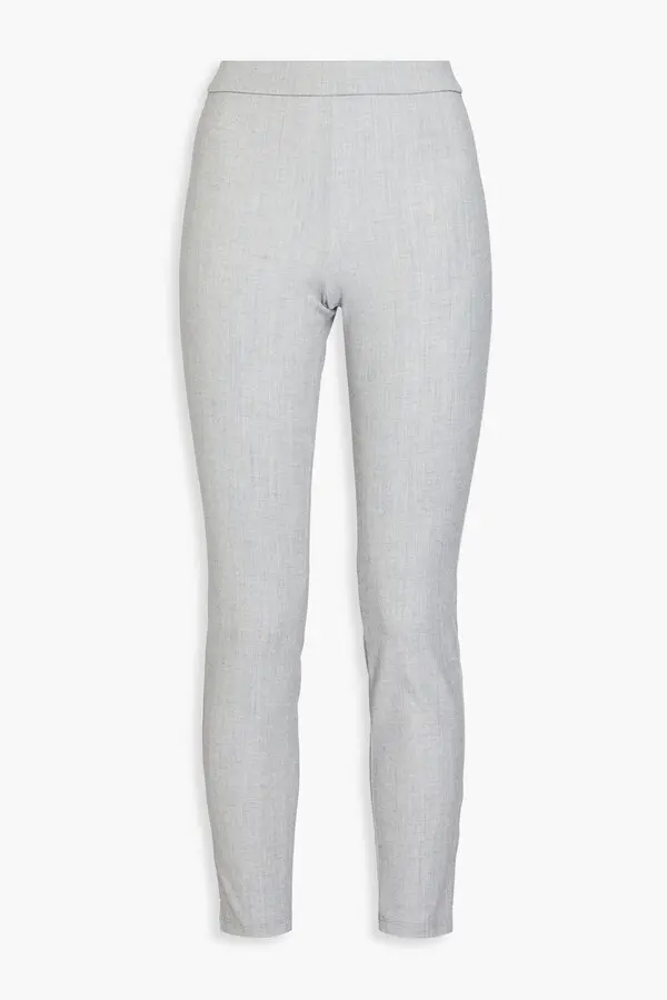 Theory Adbelle Woolblend Flannel Leggings - Light Gray