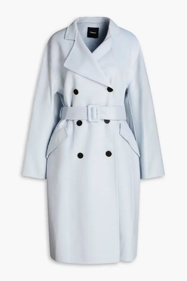 Theory Double-breasted Wool-cashmere Coat