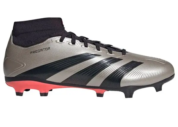 Adidas Predator League Mid Fg - Platinum Metallic/aurora Black/turbo