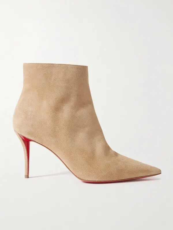 CHRISTIAN LOUBOUTIN So Apostropha 80 Suede Ankle Boots - Brown