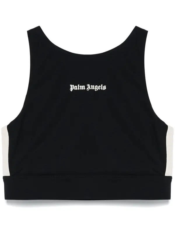 Palm Angels Logo-print Top - Black