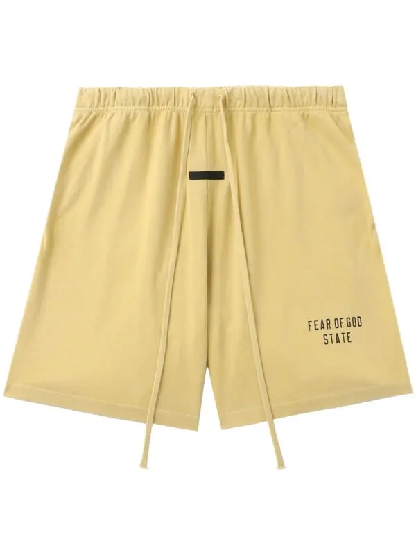 Fear Of God Logo-print Track Shorts - Yellow