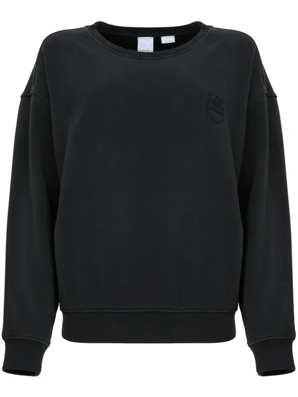 Pinko Cotton Jersey Sweatshirt - Black