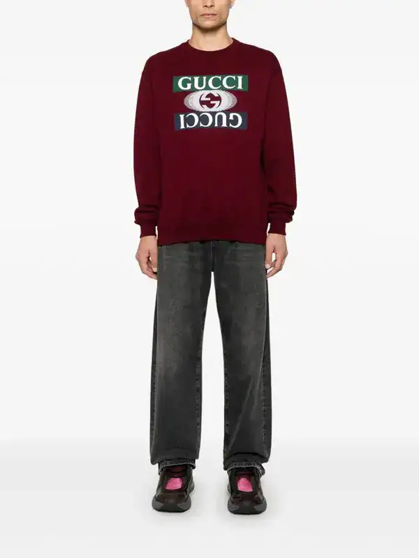 Gucci Printed Cotton Sweatshirt Red Editorialist