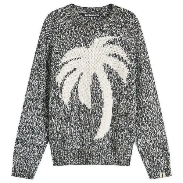 Palm Angels Melange Palm Knit - Grey