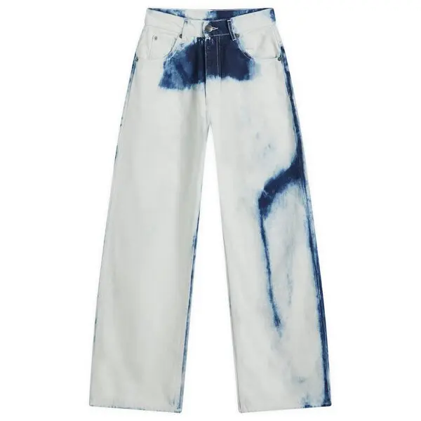 CHARLES JEFFREY LOVERBOY Wide Denim Jean - White Bleach