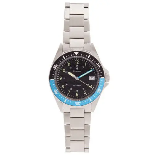 HERITOR AUTOMATIC Calder Bracelet Watch - Silver/black-blue