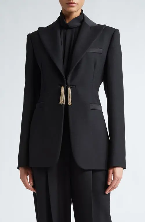 Max Mara Boemia Tassel Detail Stretch Wool Blazer