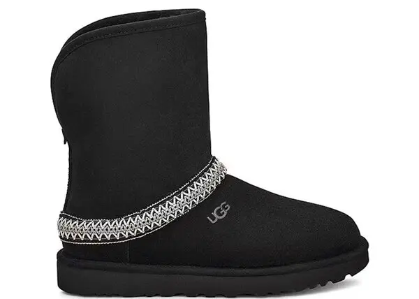 UGG Classic Short Crescent Boots - Black