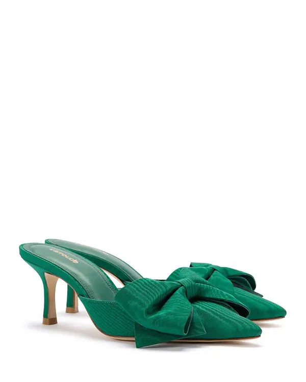 Larroude Mini Pointed Pumps - Green