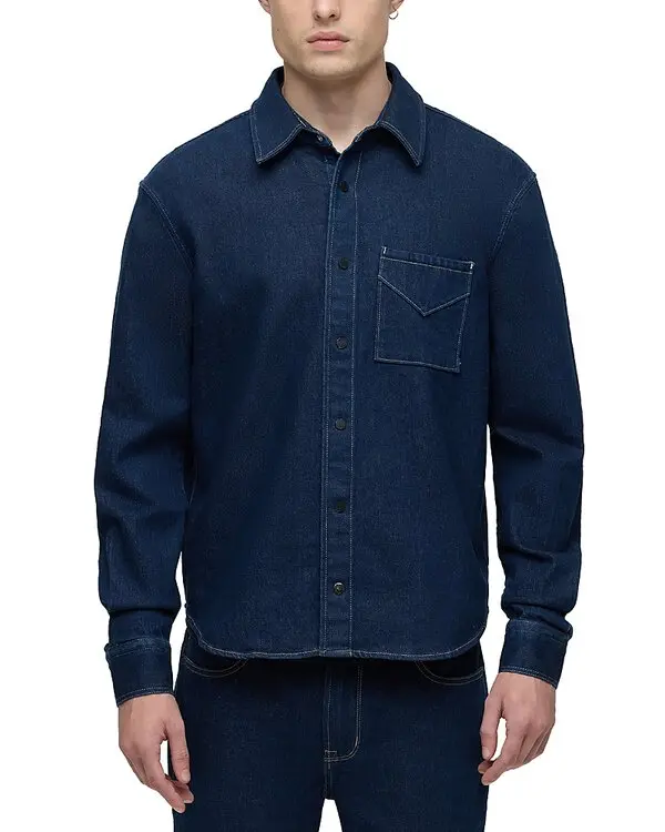 Hudson Jeans Cotton Blend Denim Button Down Shirt