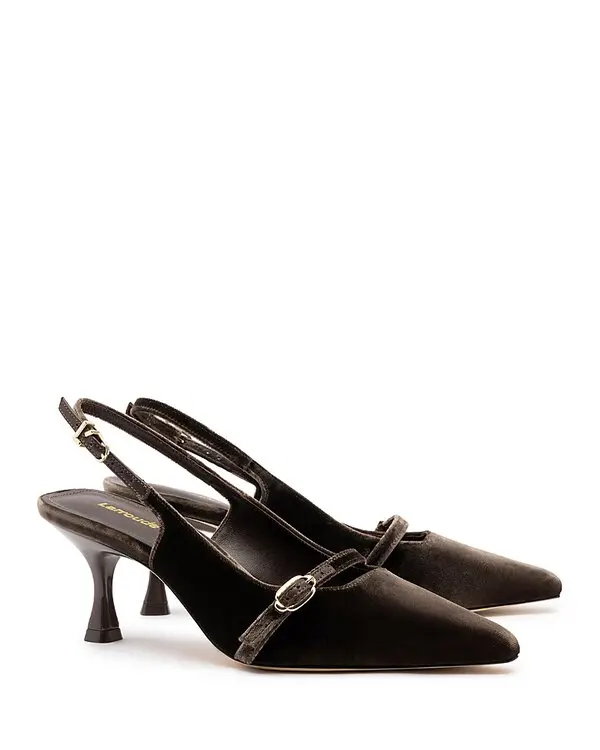 Larroude Ines Slingback Pumps - Expresso