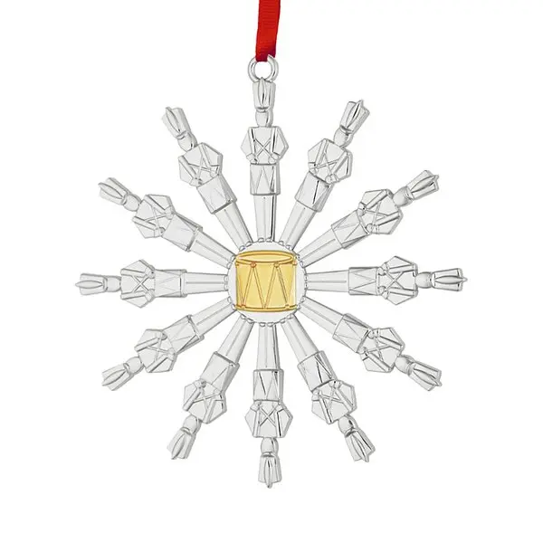 NAMBE Twelve Days Of Christmas: 12 Drummers Drumming Ornament - Silver