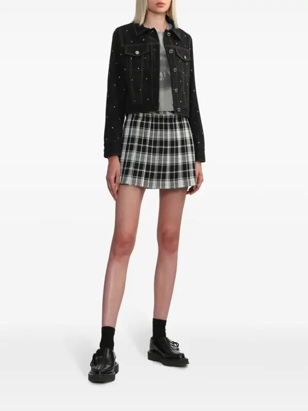 SJYP Rhinestone-embellished Denim Jacket