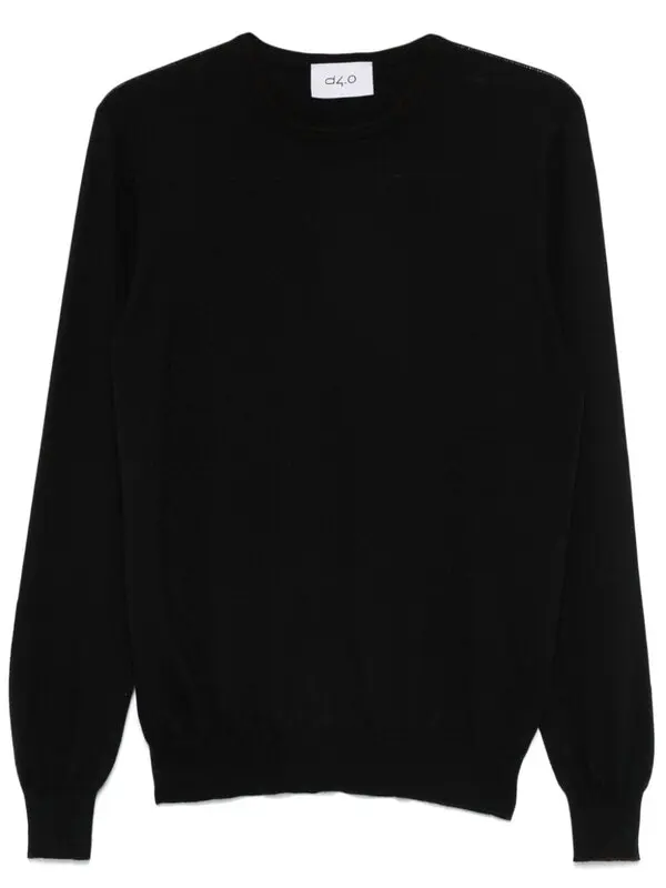 D4.0 Virgin Wool Sweater - Black