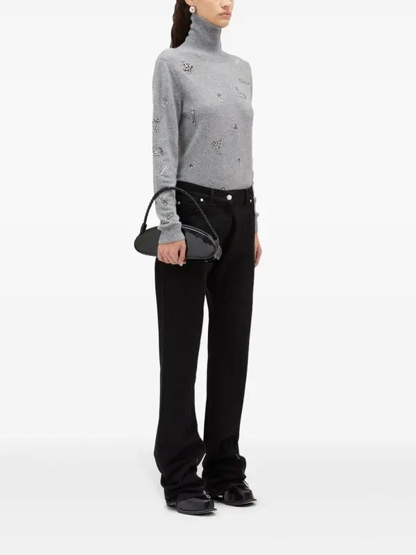 MSGM Embellished High-neck Jumper
