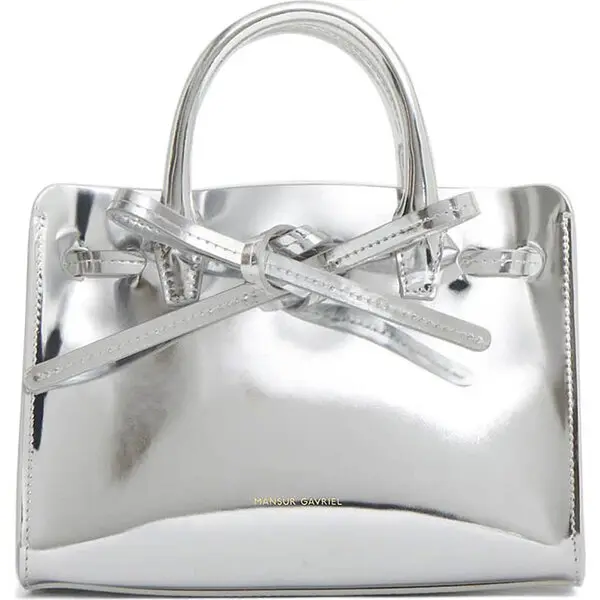 Mansur Gavriel Mini Sun Bag Silver Editorialist