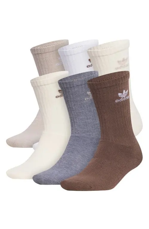 Adidas Trefoil 6-pack Crew Socks - Medium Beige