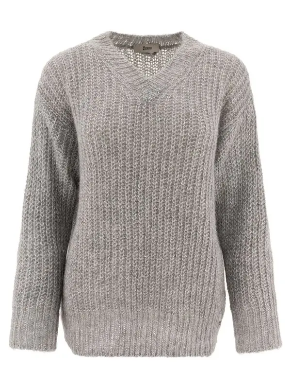 Herno Sweater With Sequins - Grey