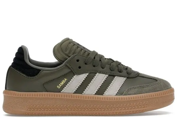 Adidas Samba Xlg Sneakers - Olive Strata/wonder Beige/gold Metallic