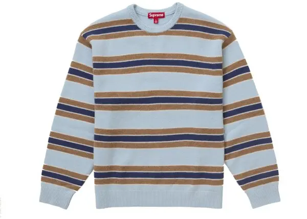 Supreme Cashmere Striped Sweater - Blue Stripe