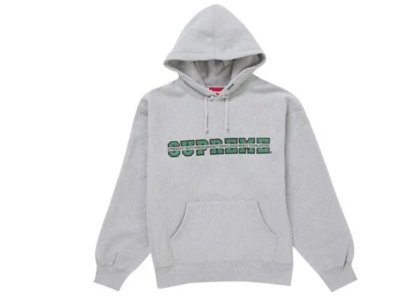 Supreme Collegiate Acronym Hooded Sweatshirt - Heather Grey