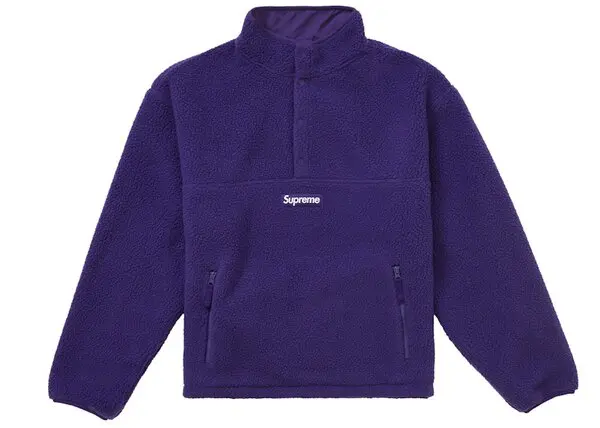 Supreme Polartec Shearling Reversible Pullover - Purple
