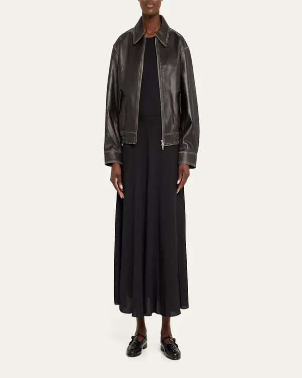 DUNST Blouson Leather Jacket - Brushed Black